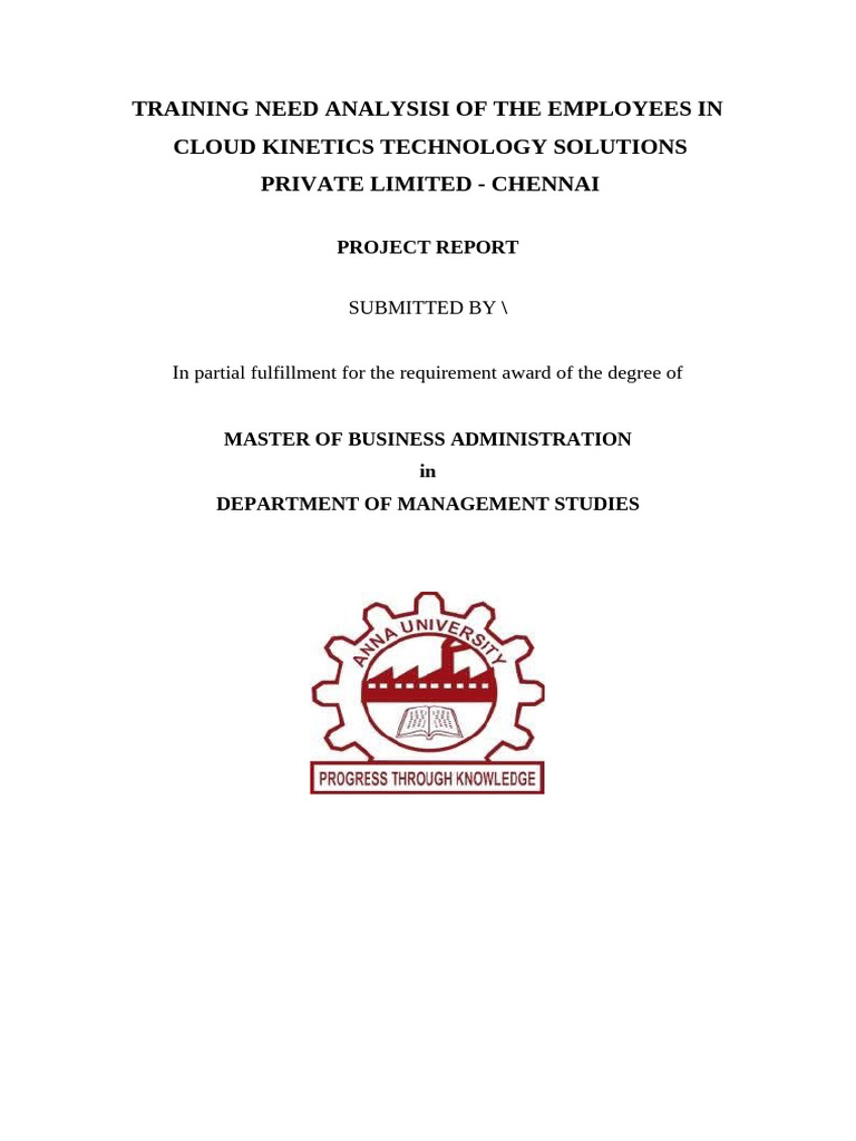 Training Need Analysis_ Final | PDF | Cloud Computing | Methodology