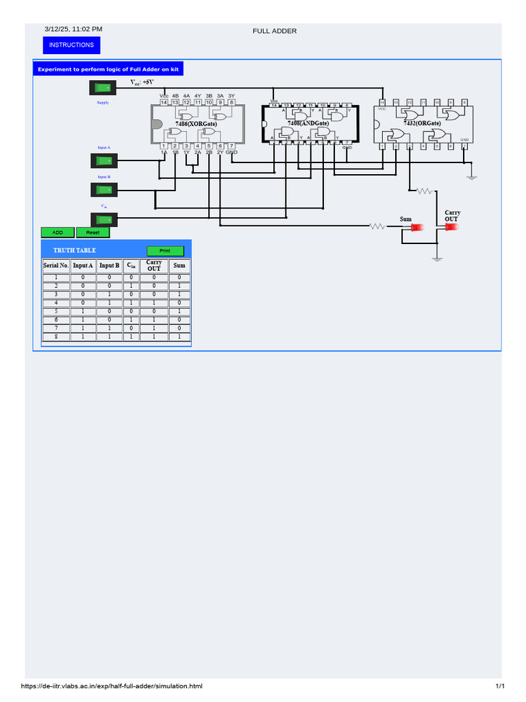 Full Adder | PDF