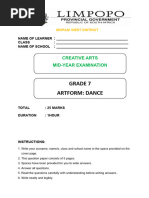 Creative Arts Term 2 Dance and Drama Exam Paper 2025 | PDF | Dances ...