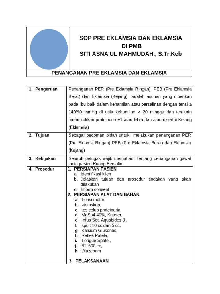 Penanganan Pre Eklamsia dan Eklamsia | PDF