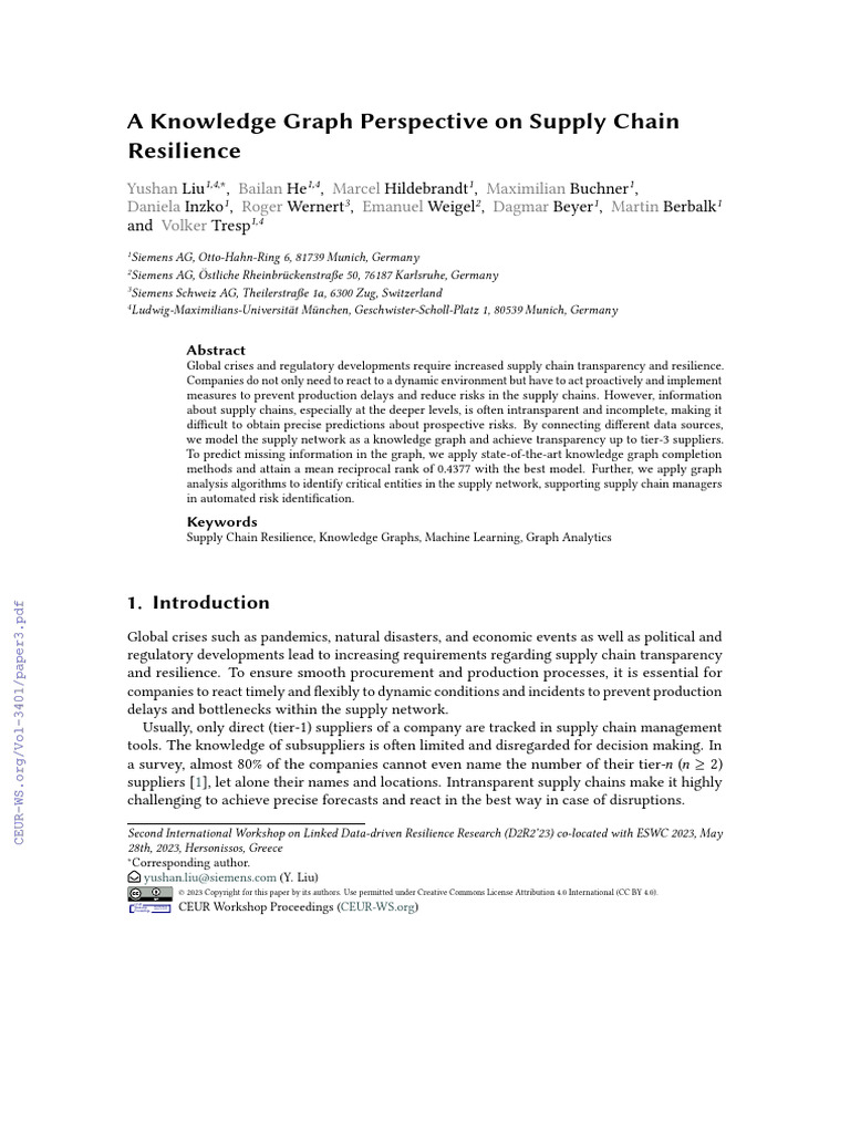Graph Database Supply Chain Resilience | PDF | Supply Chain | Machine ...