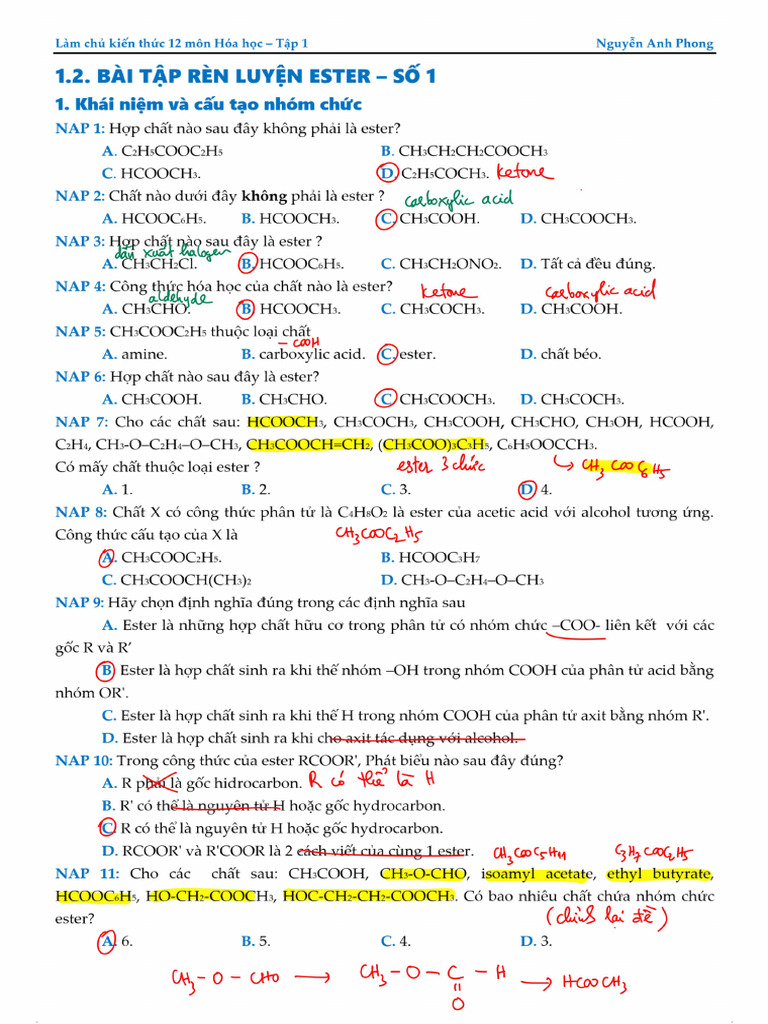 LIVE I - 2K8 - 1.2 - Viết tay | PDF