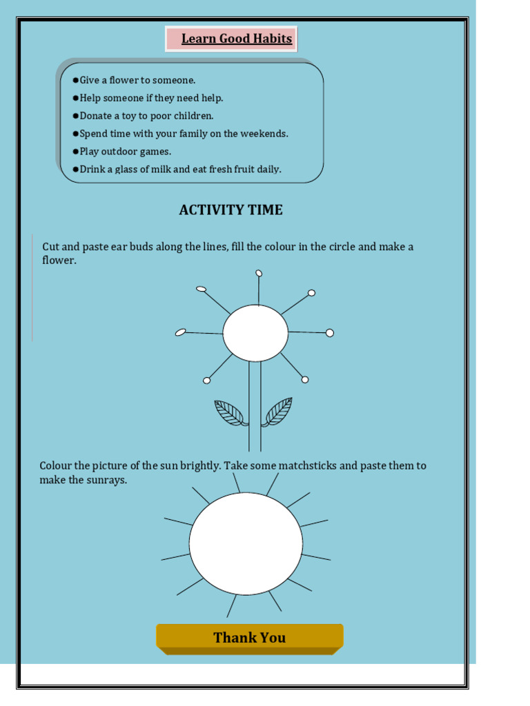 LKG Summer Vacation Homework | PDF