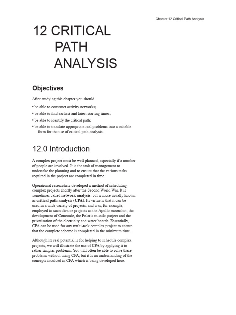 Critical Path Analysis | PDF | Vertex (Graph Theory) | Theoretical Computer Science