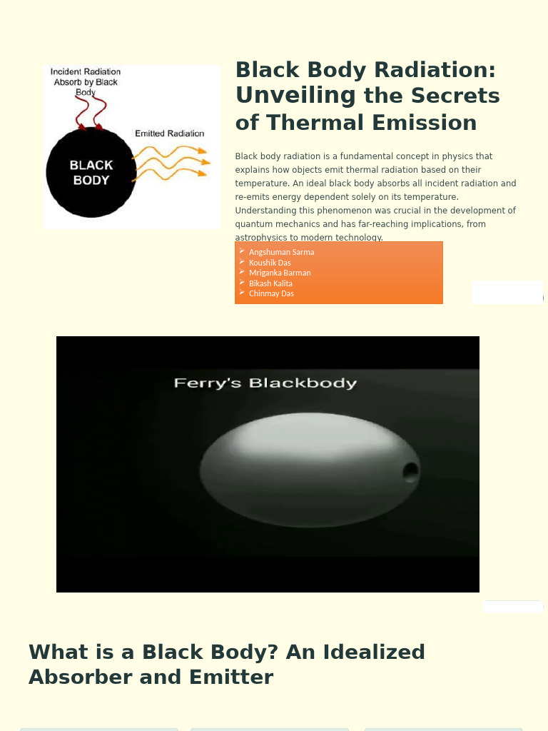 Black Body Radiation | PDF | Electromagnetic Radiation | Quantum