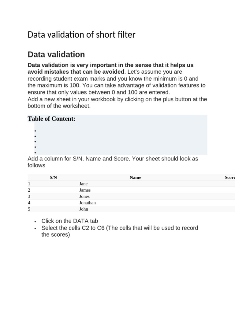 Amit Yadav Data Validation | PDF | Microsoft Excel | Computing