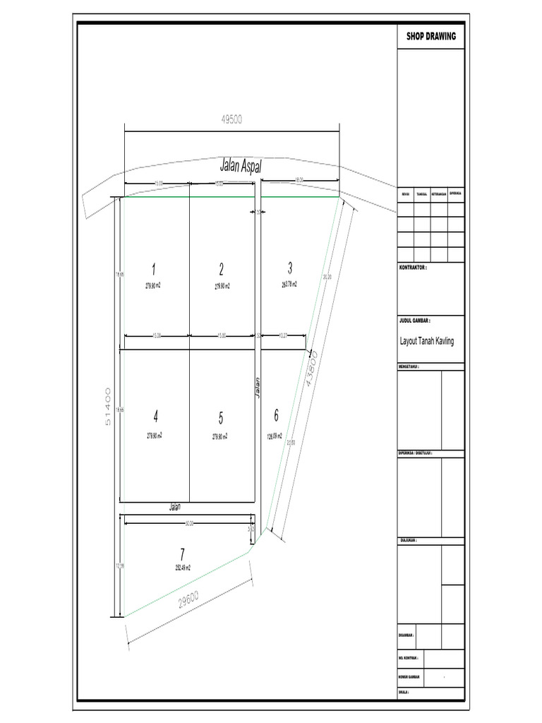 Contoh Denah Tanah Kavling | PDF