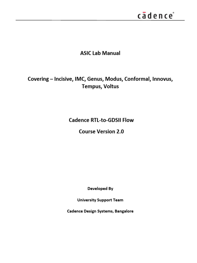 ASIC Lab Manual With Incisive | PDF | Hardware Description Language | Computer Engineering