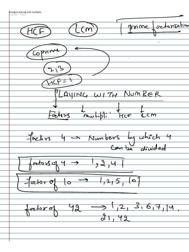 8 August Playing With Numbers | PDF