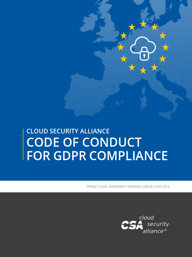 CSA-Code-of-Conduct-for-GDPR-Compliance | PDF | Regulatory Compliance ...