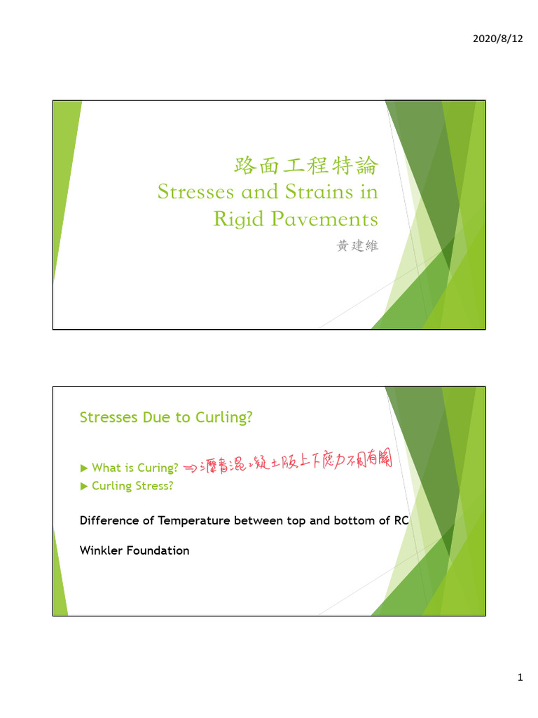 Lecture - 3 - Stresses and Strains in Rigid Pavement | PDF | Stress ...
