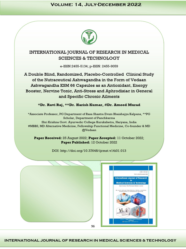 13 DR Harish Kumar 01221 | PDF | Stress (Biology) | Chronic Condition