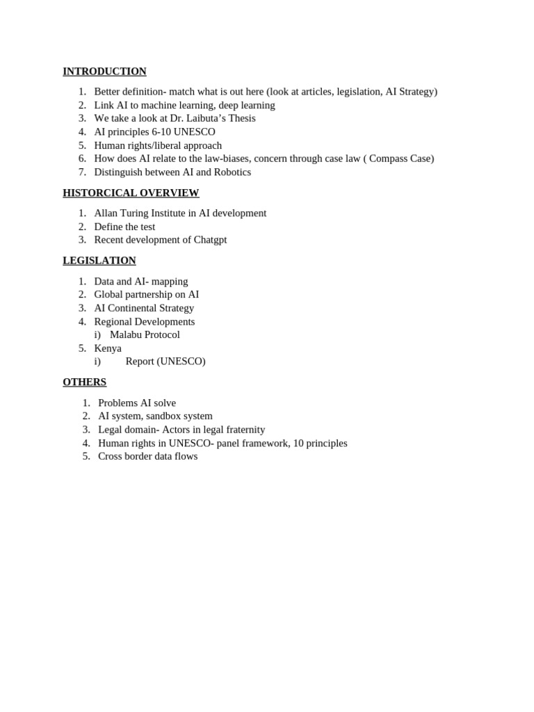 AI Issues For Consideration | PDF