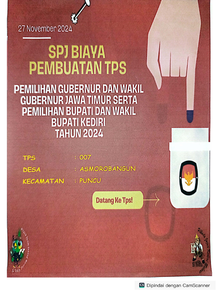 SPJ Biaya Pembuatan TPS - 007 | PDF