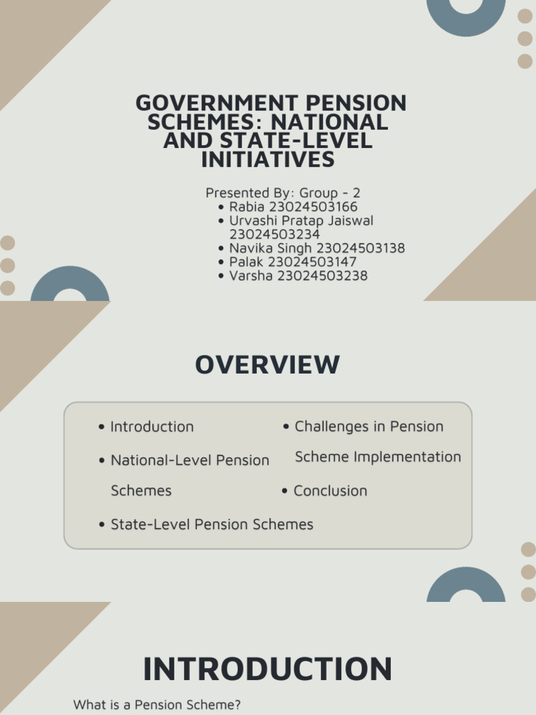 Overview of Government Pension Schemes | PDF | Pension | Retirement