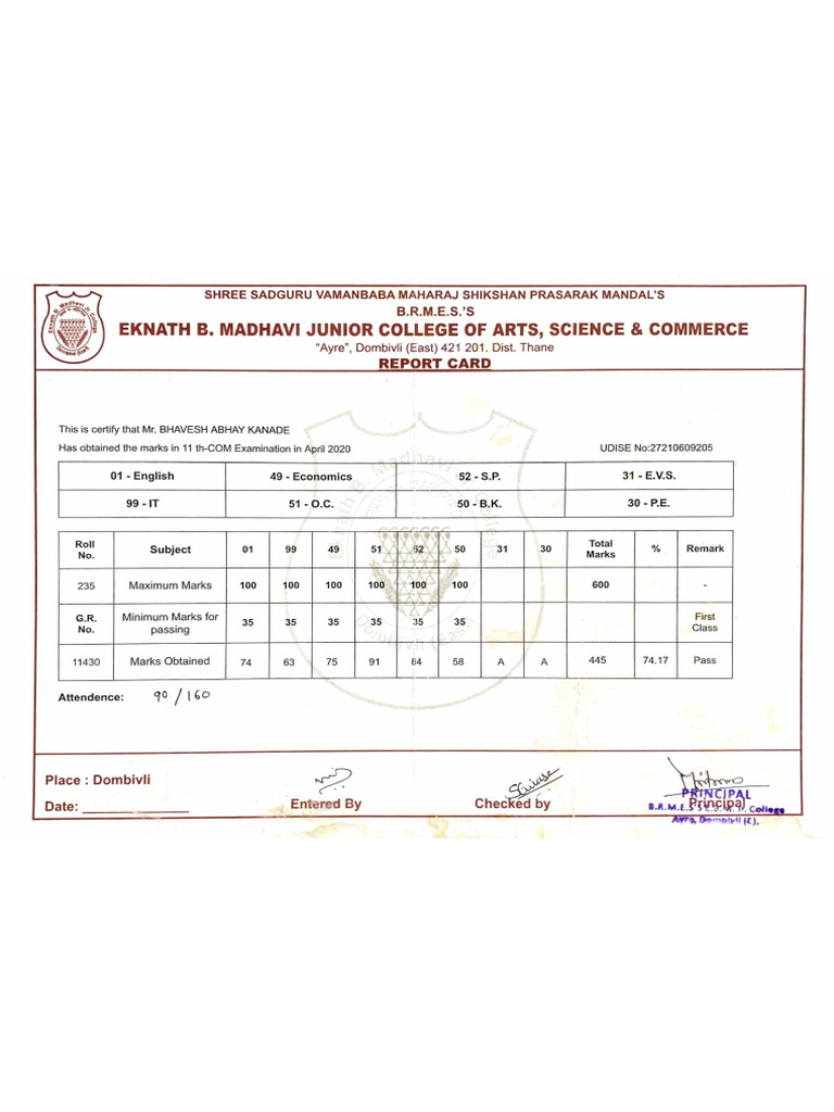 11th Result | PDF
