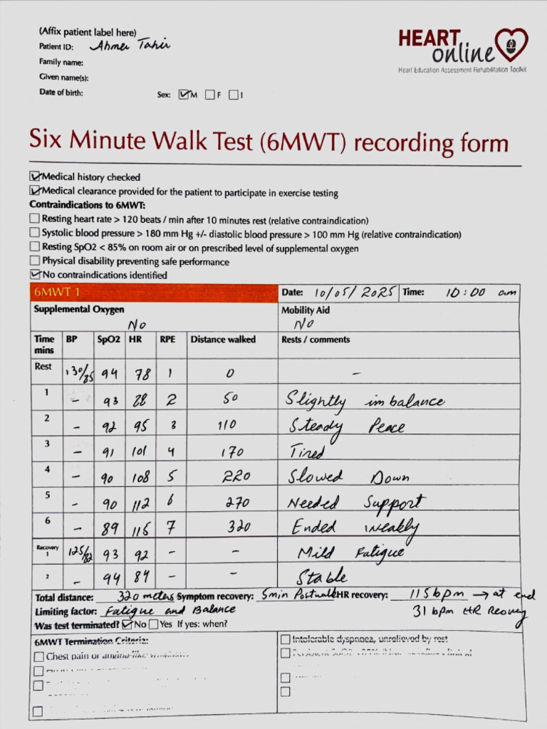 6MWT (ck-21-110132) | PDF
