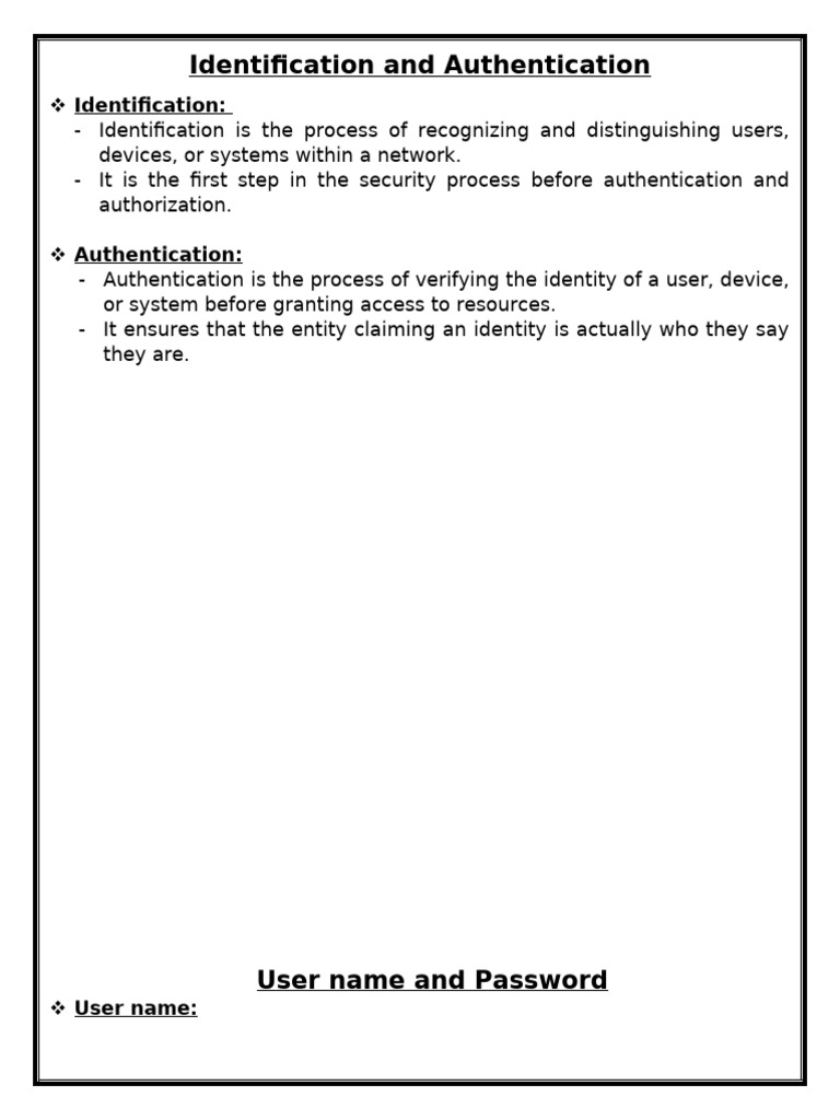 User Authentication and Access Control (10 Marks) | PDF | Password ...
