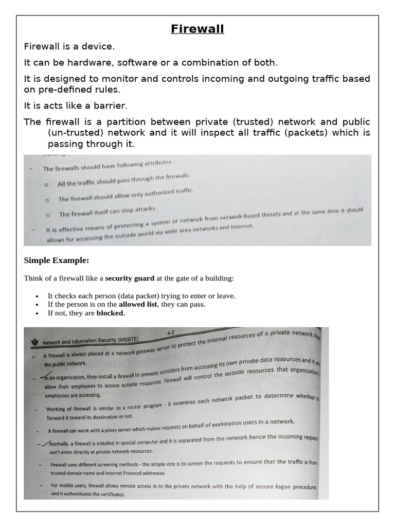 Firewall and Intrusion Detection System (18 Marks) | PDF
