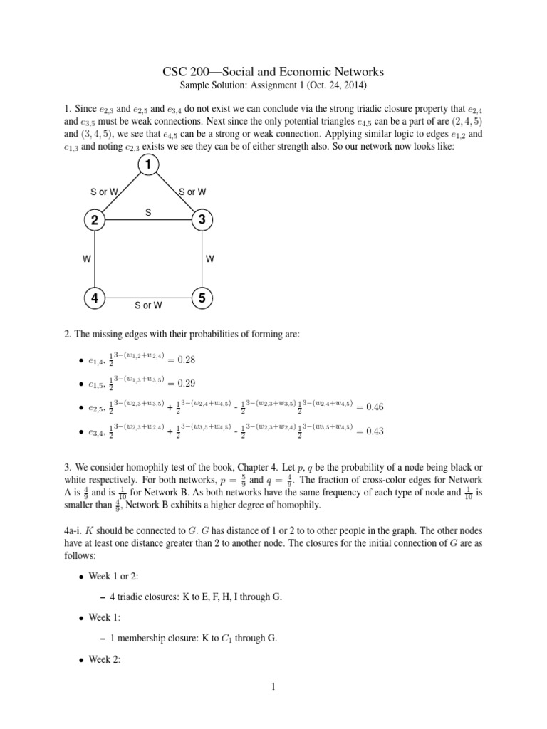 Soln A1 | PDF | Vertex (Graph Theory) | Graph Theory
