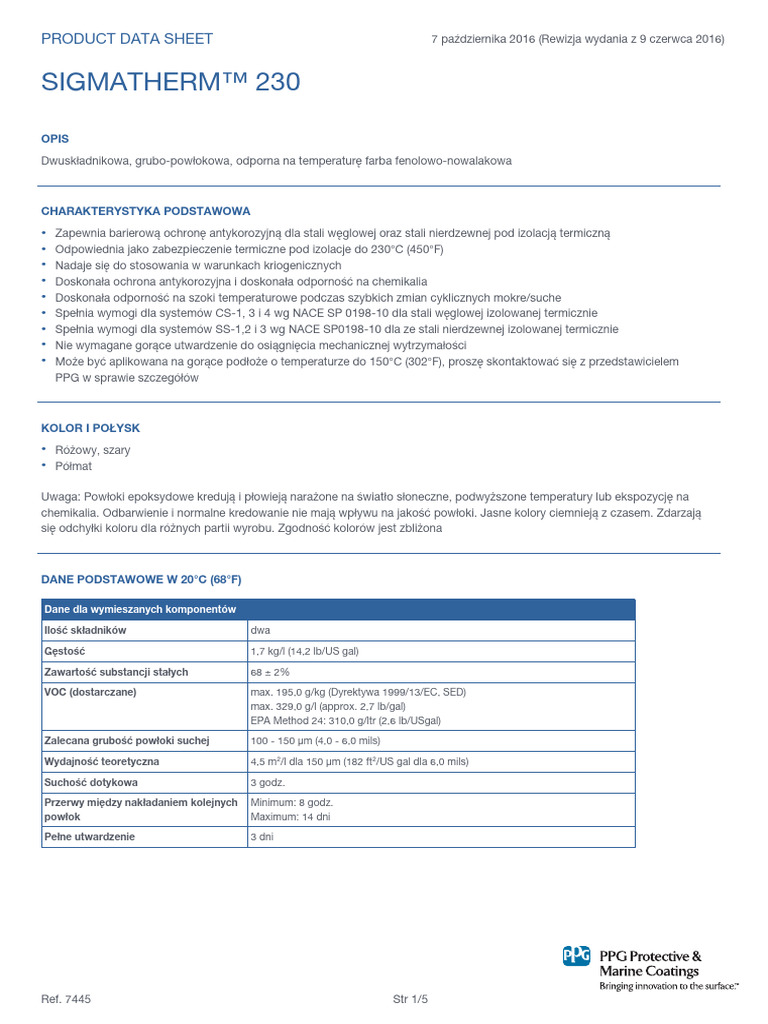 Sigmatherm 230 | PDF