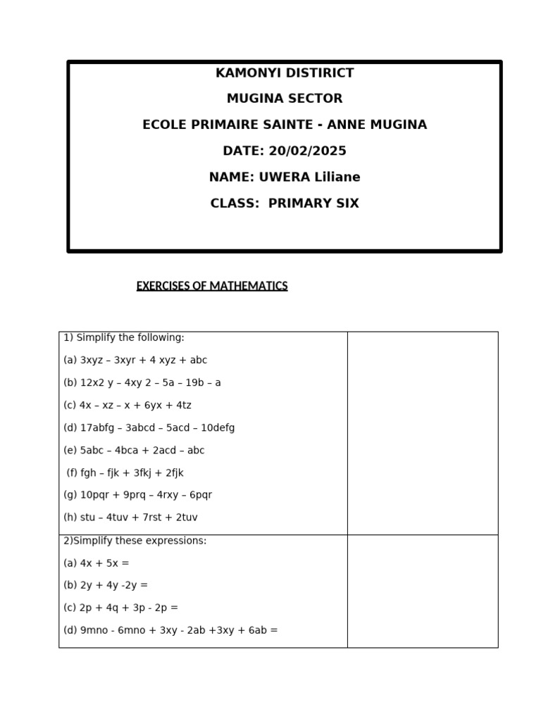 p6 MORE EXERCISES SECOND TERM | PDF | Speed | Area