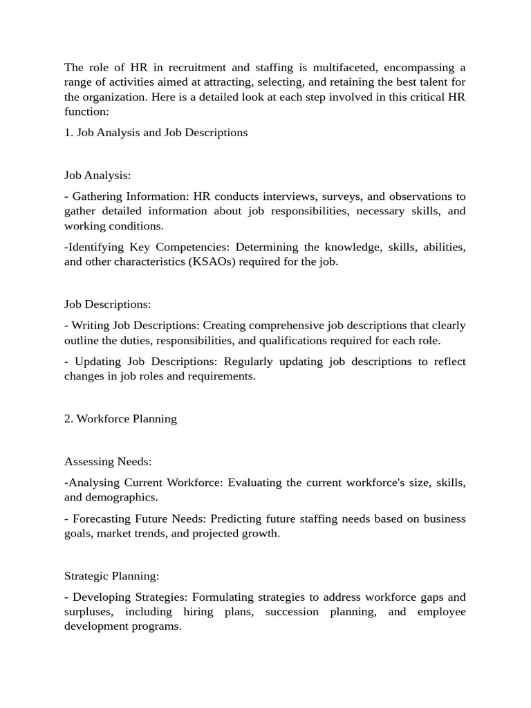 HR's Role in Recruitment and Training | PDF | Employee Retention ...