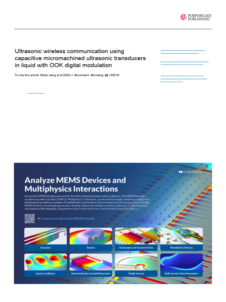Jiang_2020_J._Micromech._Microeng._30_125016 | PDF | Modulation | Ultrasound