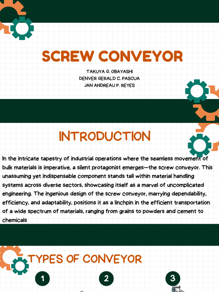Screw Conveyor | PDF | Applied And Interdisciplinary Physics | Physical ...