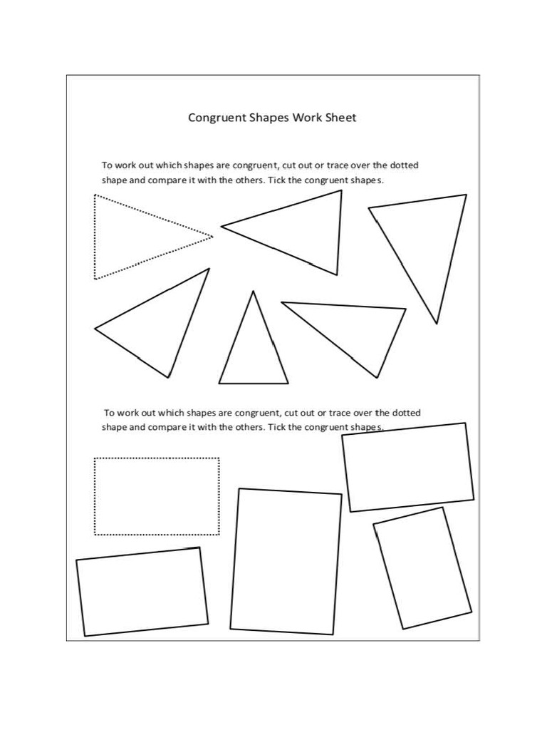 Congruent Shapes - CH7LS26Part1 | PDF