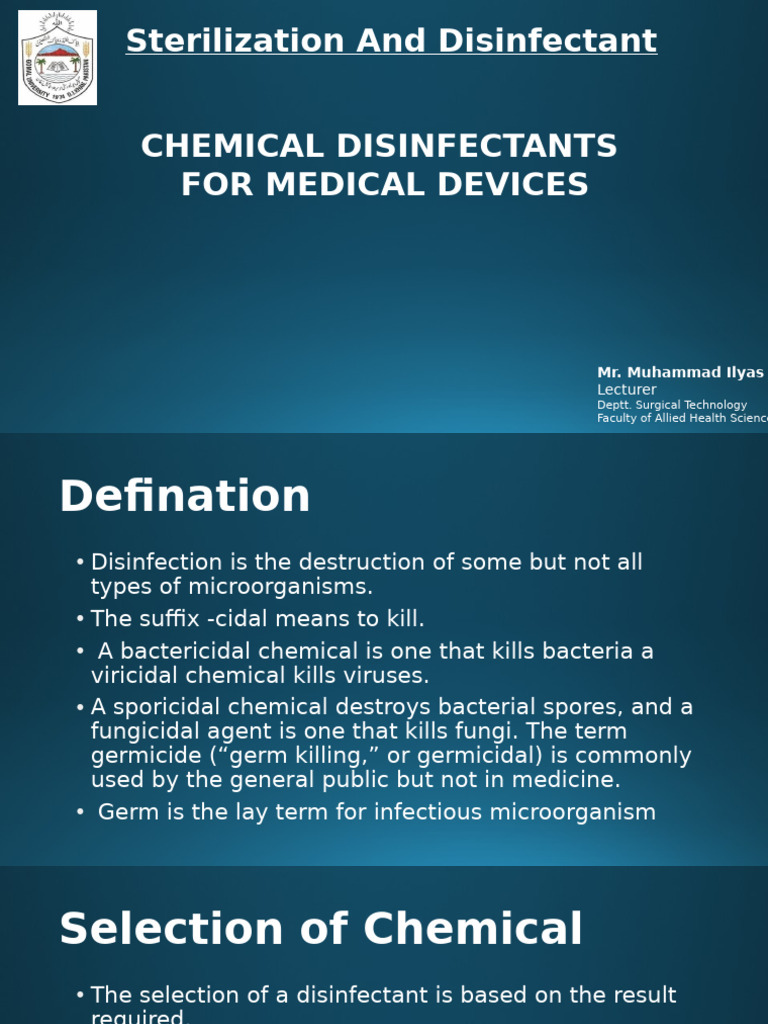 Chemical Disinfectent Solution | PDF | Disinfectant | Antimicrobial