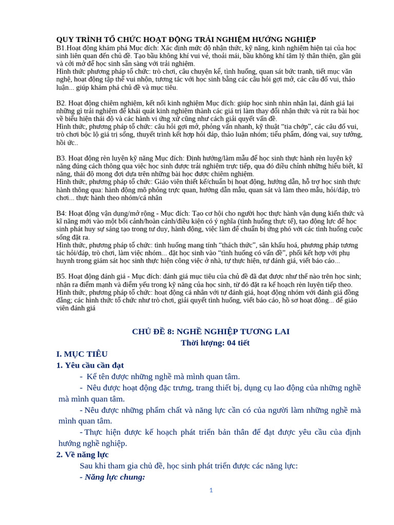 Ke Hoach To Chuc HDTN, HN Mau Hoan Chinh 2025 | PDF