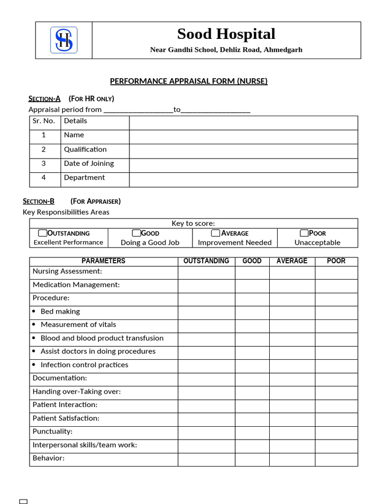 8 Performance Appraisal NPH Nurse-Jeevan | PDF