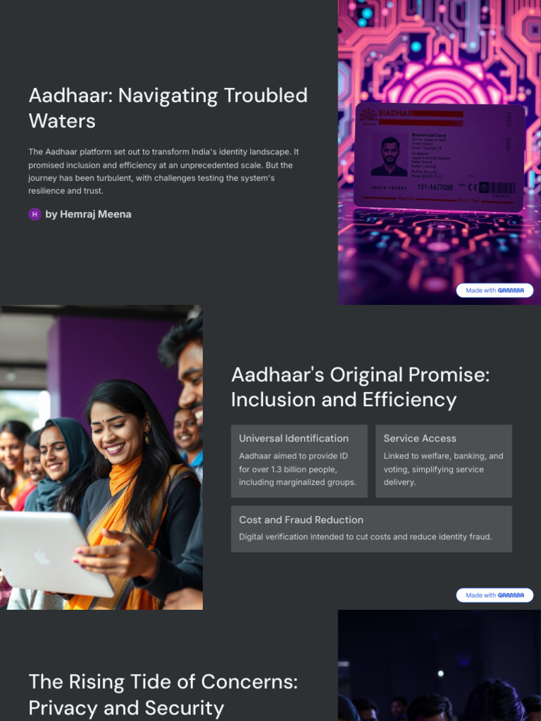 Aadhaar Navigating Troubled Waters | PDF | Privacy | Security