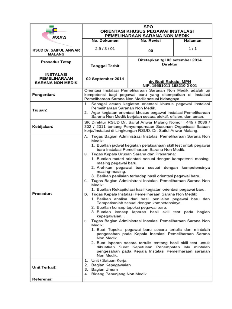 01 ORIENTASI KHUSUS IPS NON MEDIK (Contoh Format) | PDF