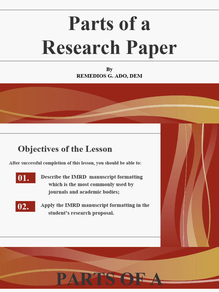 Parts of Research Paper (IMRaD) | PDF