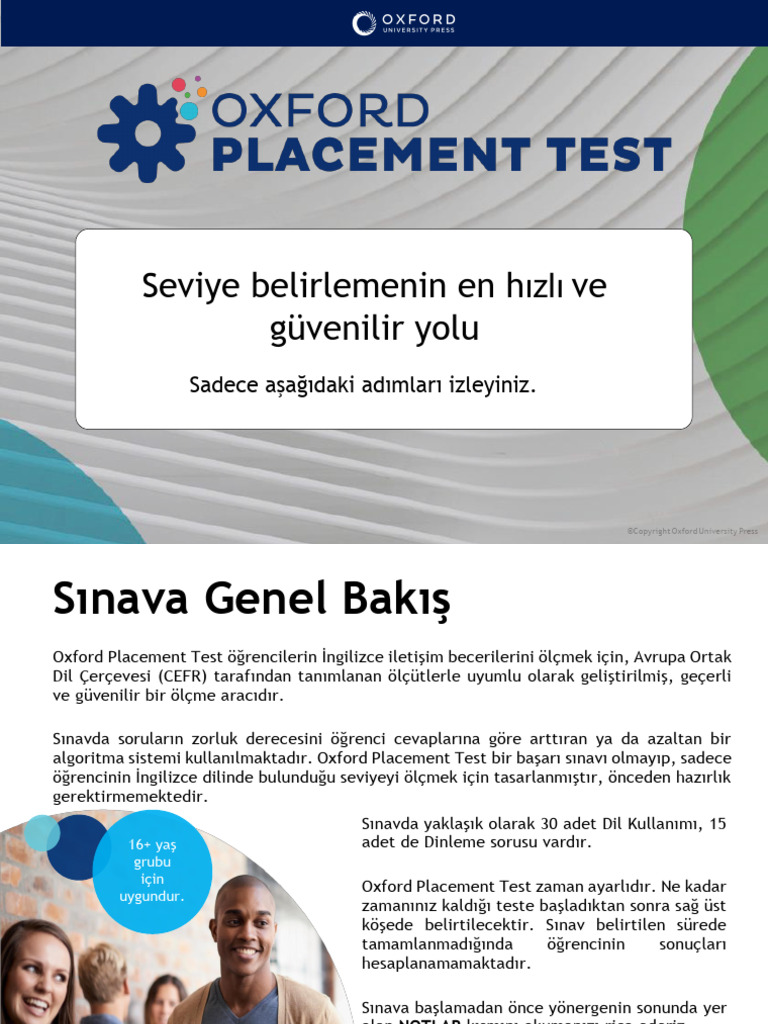 Oxford Placement Test Yönergesi | PDF
