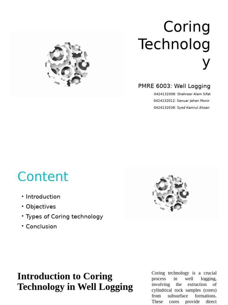 Coring Technology | PDF | Petroleum Reservoir | Physical Sciences