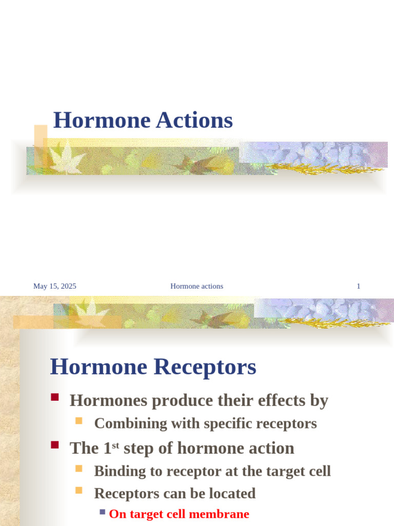 Hormone Actions | PDF | Hormone | Cell Signaling