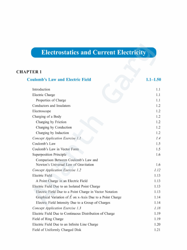 1. Coulomb’s Law and Electric Field | PDF