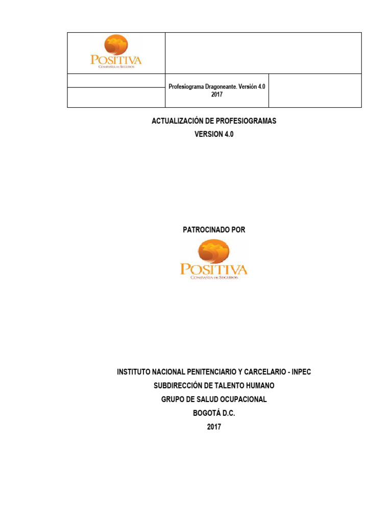 Informe Tecnico Profesiograma Dragoneante v4 | PDF
