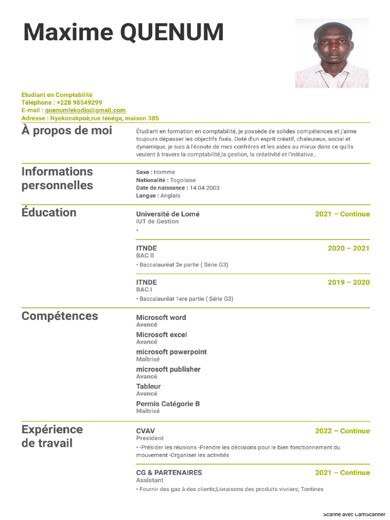 Maxime Resume 128 | PDF