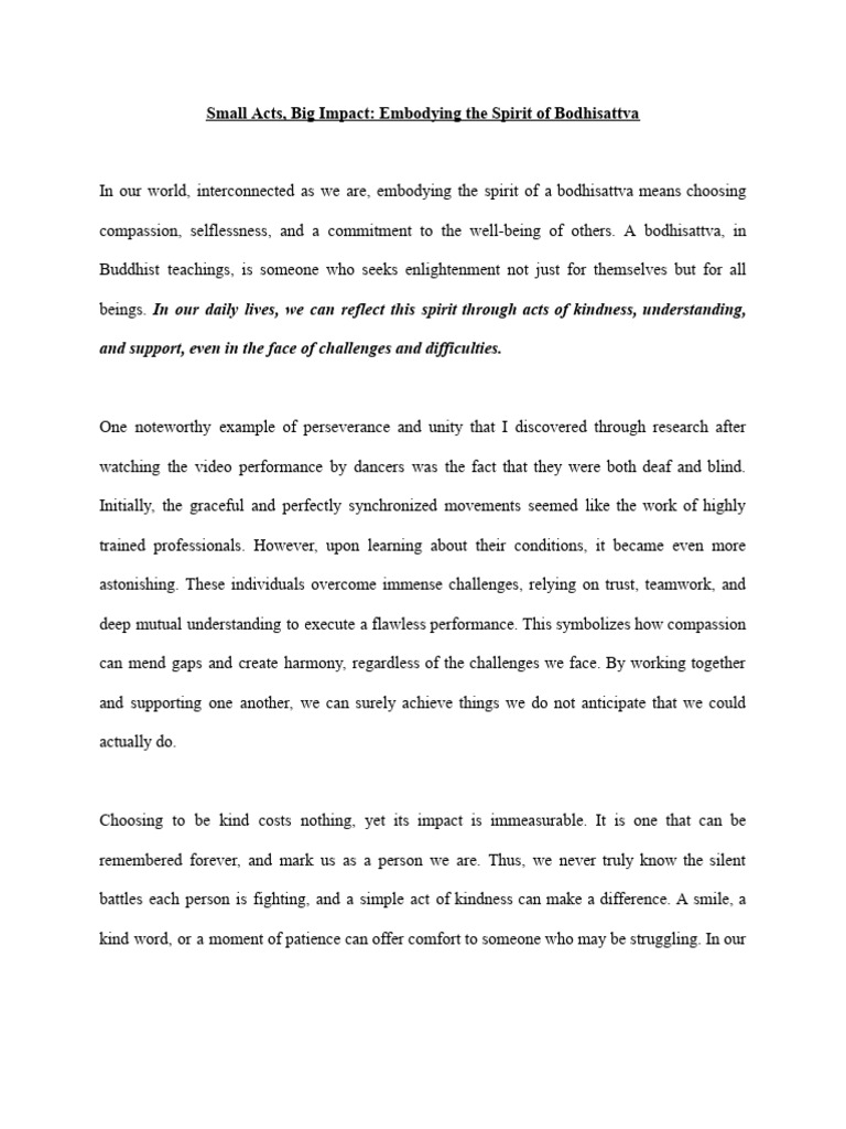 Roa - Written Output 1 - Artapp - I | PDF | Bodhisattva | Compassion