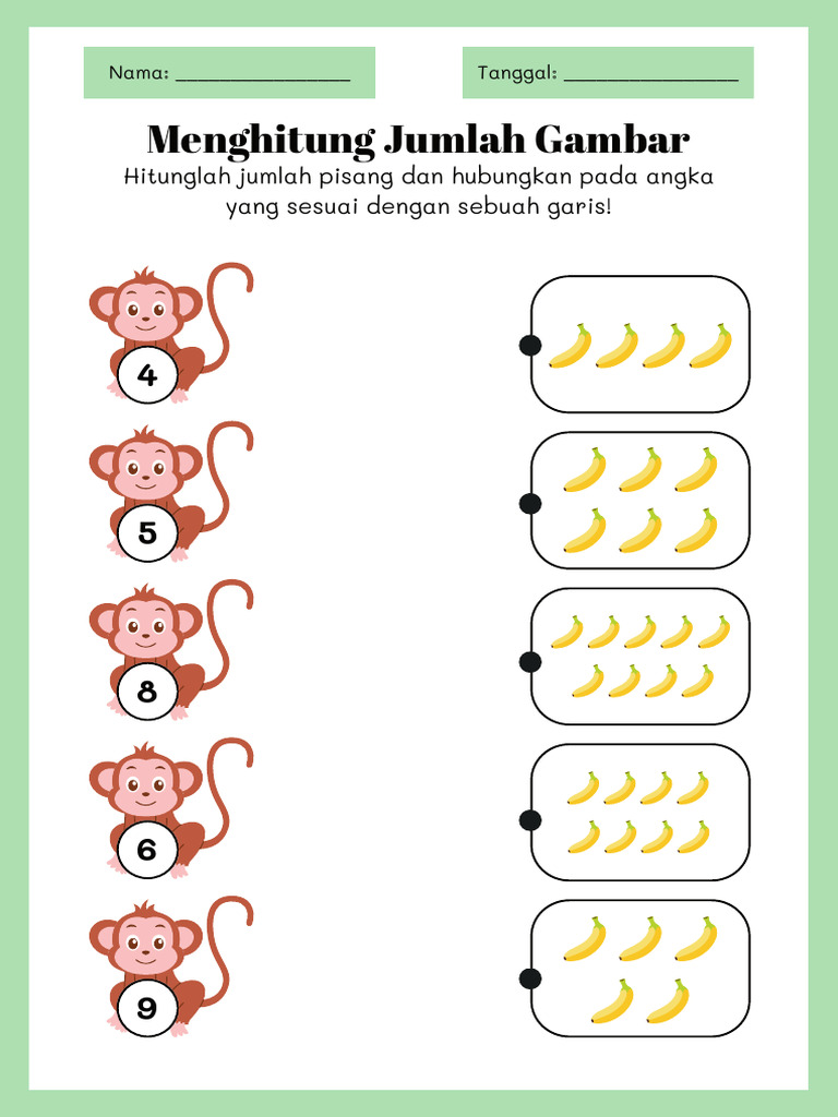 LK - Tarik Garis Menghitung Jumlah Gambar | PDF