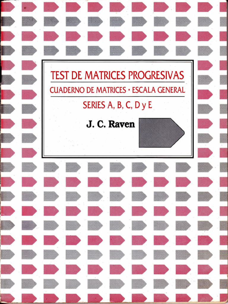 Test Raven de Matrices Progresivas Cuadernillo Bis | PDF