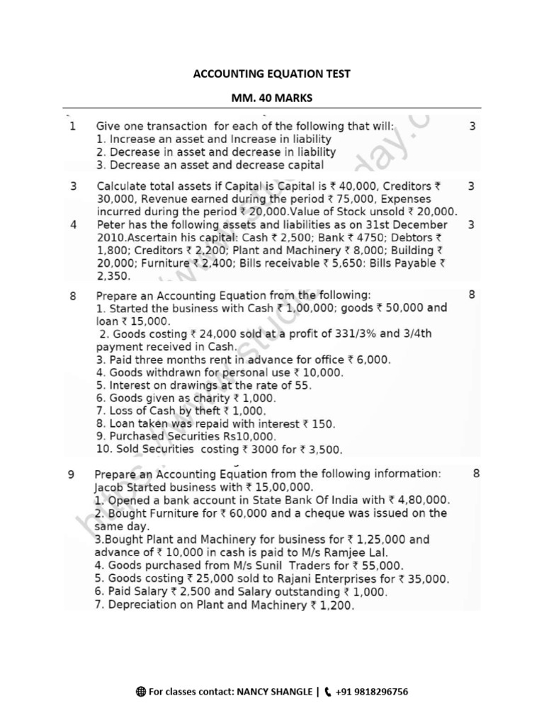 Ac Equation Test | PDF