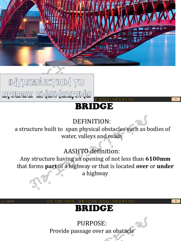 Bridge Engineering Overview and Classifications | PDF | Bridge | Truss
