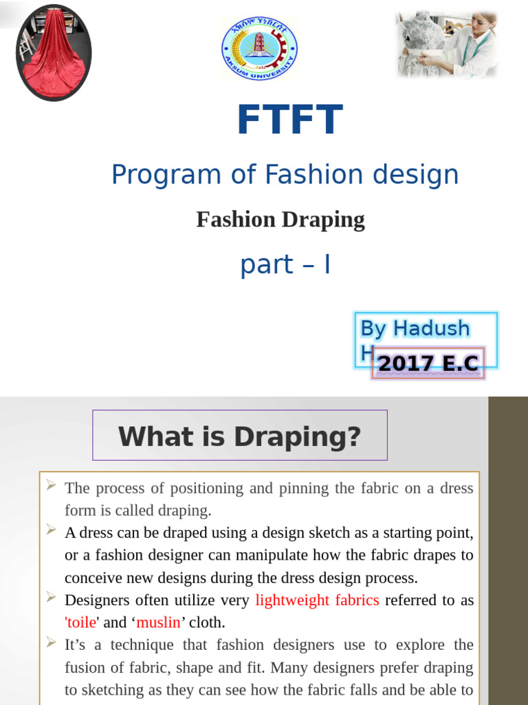 Fashion Draping Part I | PDF | Clothing | Sewing