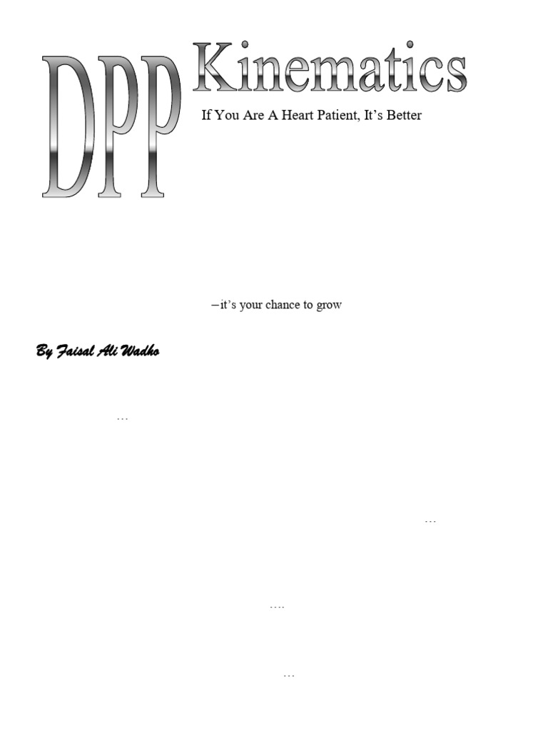 DPP Kinematics Brain Bending Mcqs | PDF | Acceleration | Velocity