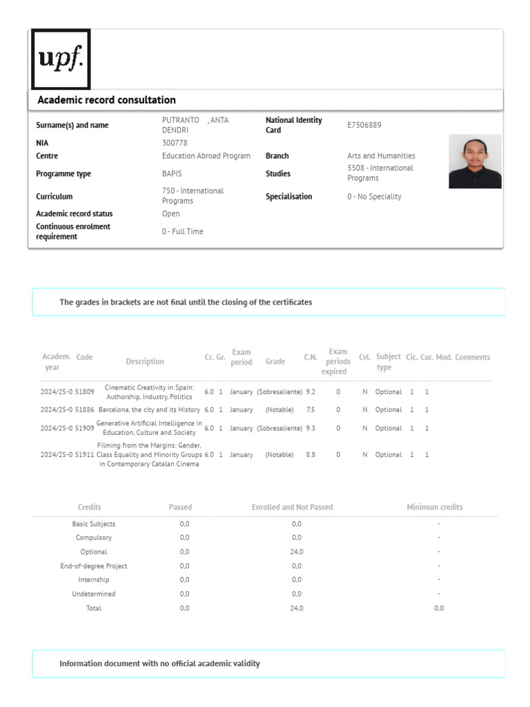 Academic Record Printing | PDF